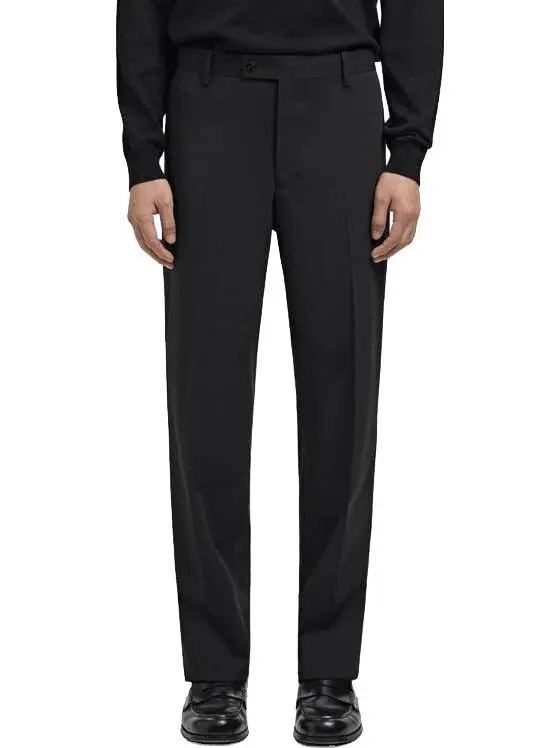 Mango London Regular Fit Dress Pants - Black