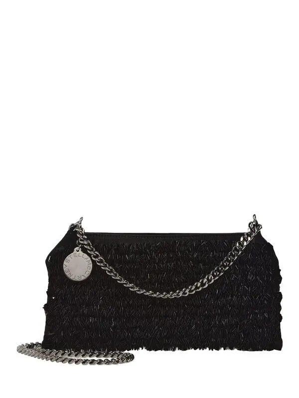 Stella McCartney Mini Falabella Beaded Evening Bag - Black