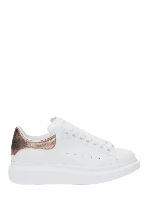 Alexander McQueen Oversized Tab Sneakers - White/rose Gold