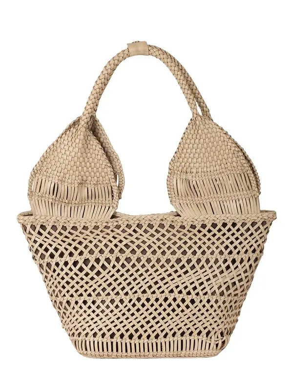 Rafe New York Woven Leather Tote - Beige