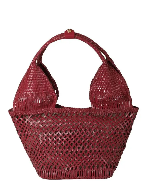 Rafe New York Woven Leather Tote - Wine