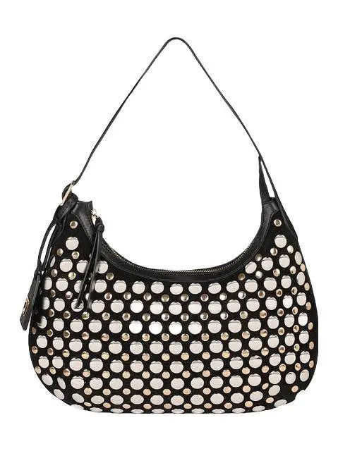 Rafe New York Alva Studded Hobo Crossbody - Black