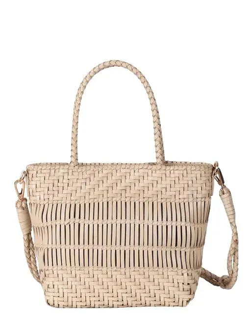 Rafe New York Kaya Woven Tote Crossbody - Beige