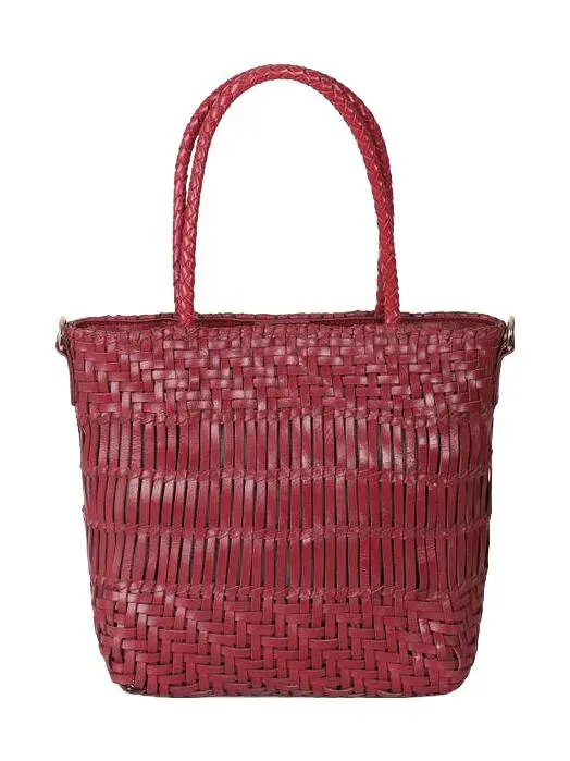 Rafe New York Kaya Woven Tote Crossbody - Wine