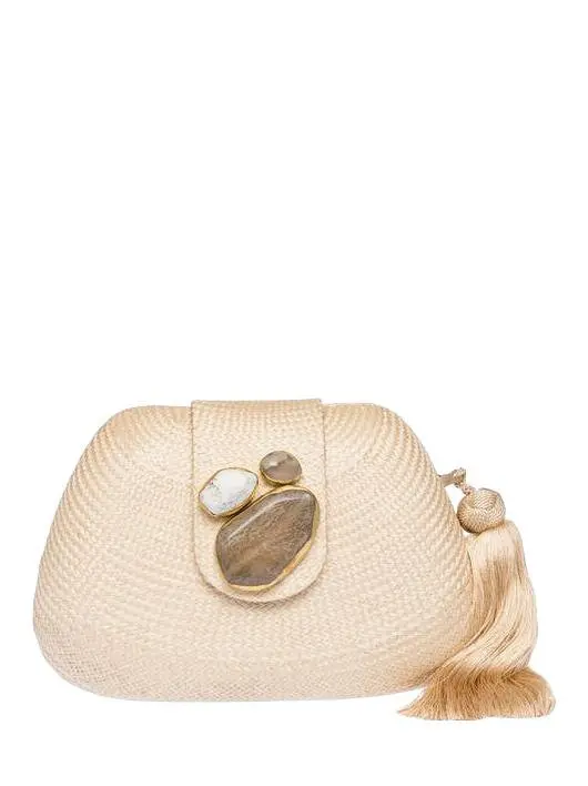 Rafe New York Tamu Bean Clutch - Cream