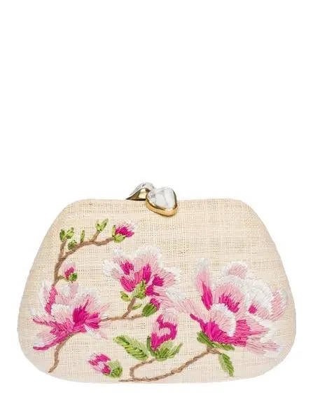 Rafe New York Tamu Bean Clutch - Natural/pink