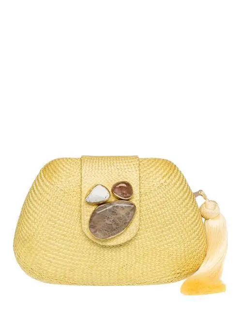 Rafe New York Tamu Bean Clutch - Pale Yellow