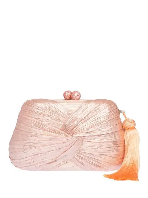 Rafe New York Rosie Draped Clutch - Peach