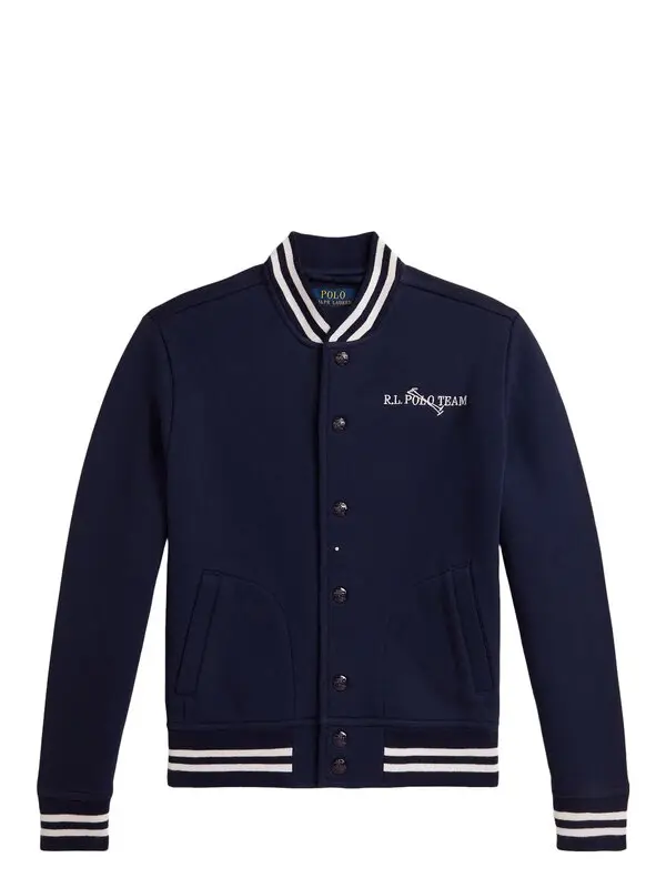 Ralph Lauren Triple-pony Fleece Baseball Jacket - Newport Navy