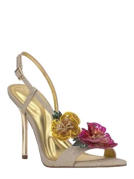 Jessica Simpson Nivory Half D'orsay Sandal - Gold