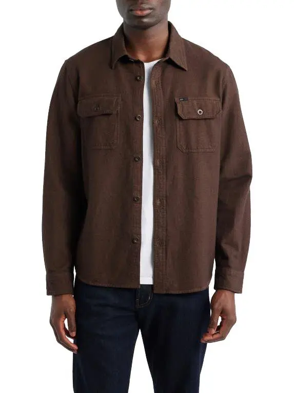 Ag Milland Relaxed Fit Utility Button-up Shirt - Dark Chocolate