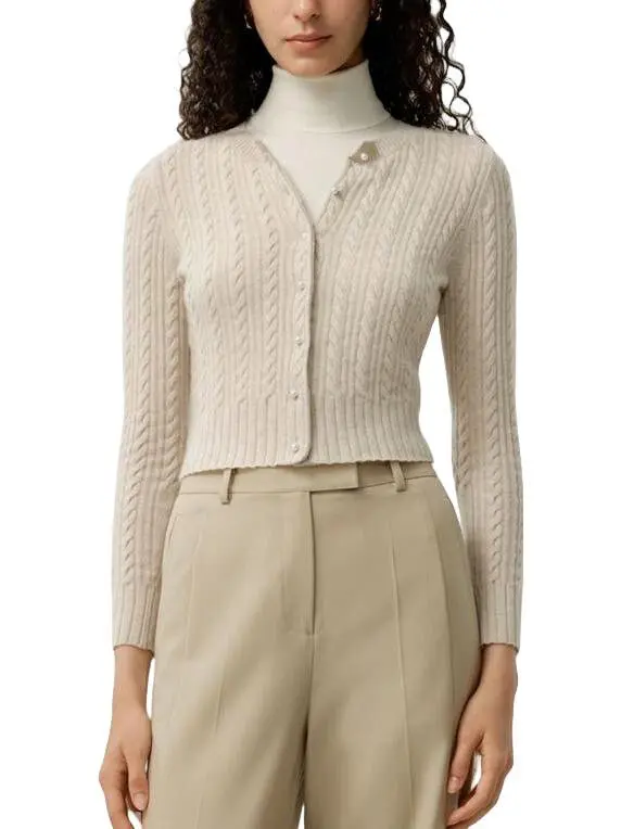 Lilysilk X Lydia Millen Baby Cashmere Cardigan - Oat