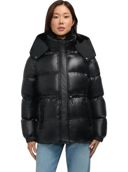 Pajar Halo Puffer With Removable Hood - Black