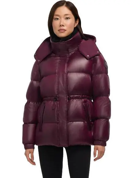 Pajar Halo Puffer With Removable Hood - Mulberry