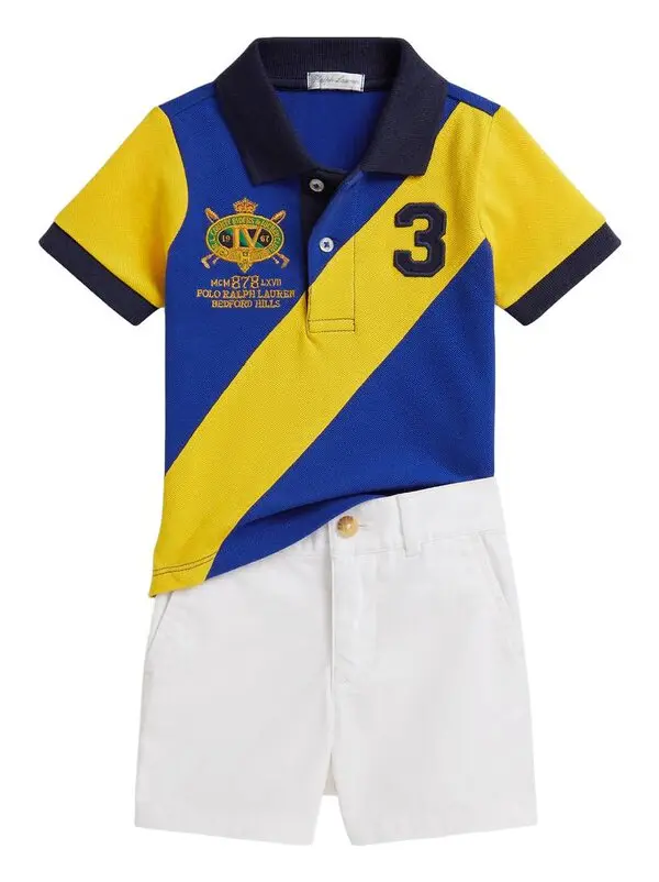 Ralph Lauren Polo Shirt & Shorts Set - Blue Multi