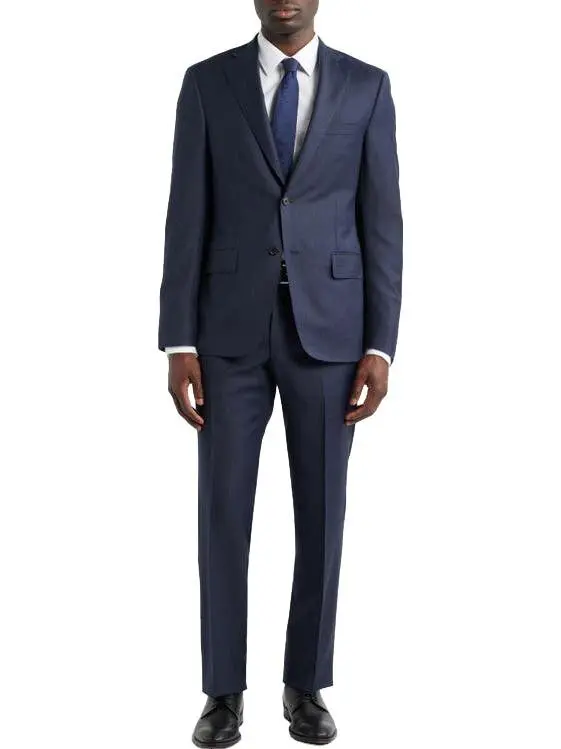 HERITAGE GOLD Essentials Mélange Wool Suit - Blue