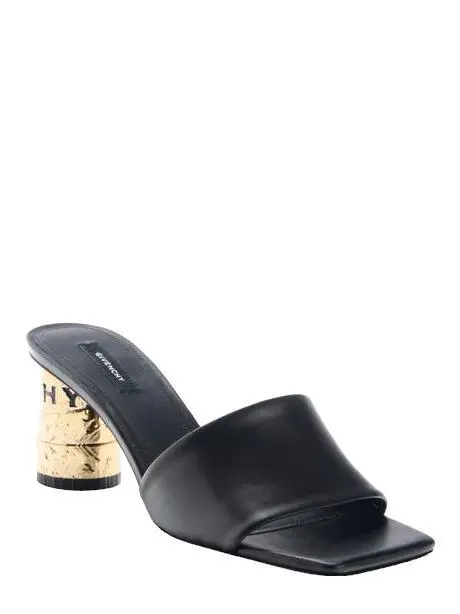 Givenchy Logo Heel Sandal - Black