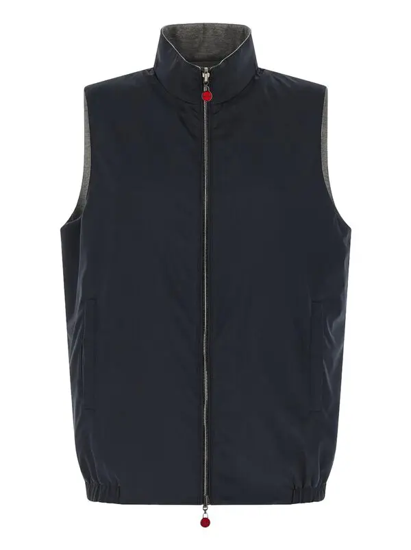 Kiton Double Face Nylon Vest - Blue