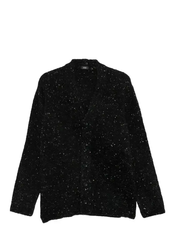 HOSIO Button-up Cardigan - Black
