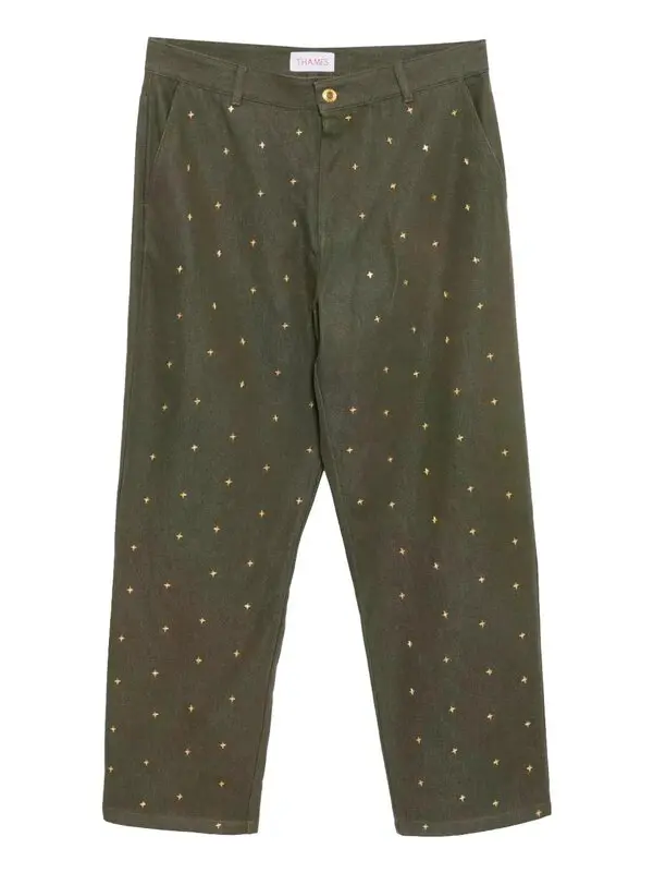 THAMES MMXX Star Studded Jeans - Green