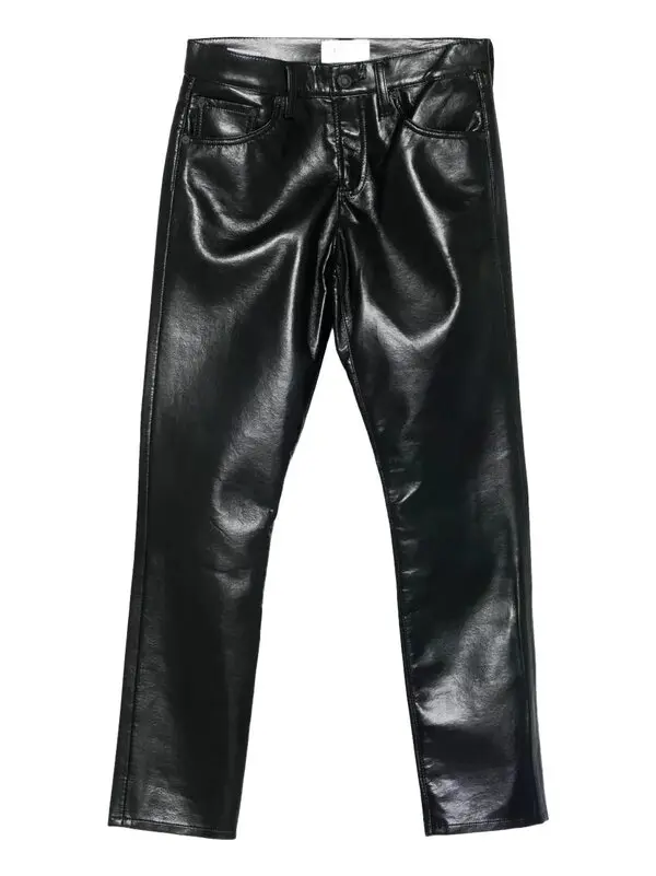 AGOLDE Recycled Calf Leather Trousers - Black