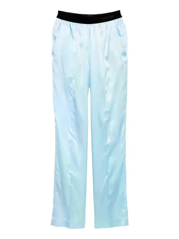 TOM FORD Satin Trousers - Blue