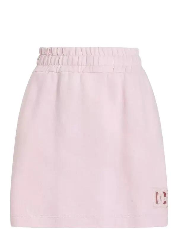 Dolce & Gabbana Logo Embroidered Skirt - Pink
