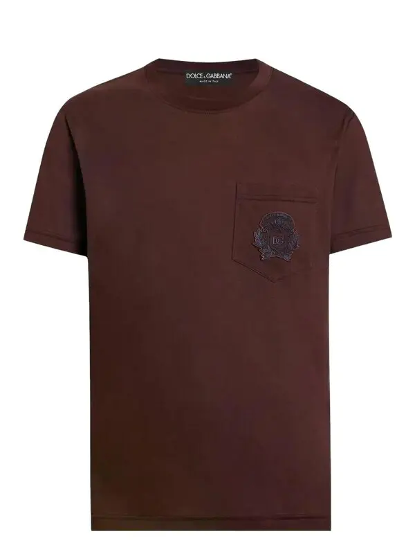 Dolce & Gabbana Logo-patch T-shirt - Brown