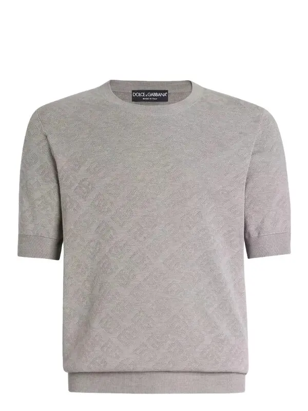 Dolce & Gabbana Textured Short-sleeve T-shirt - Grey
