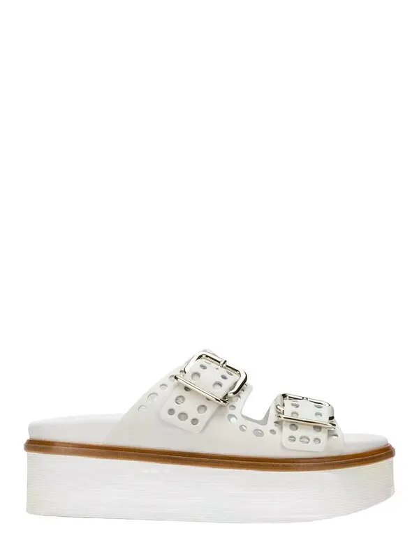 TOD'S Platform Buckled Sandals - White