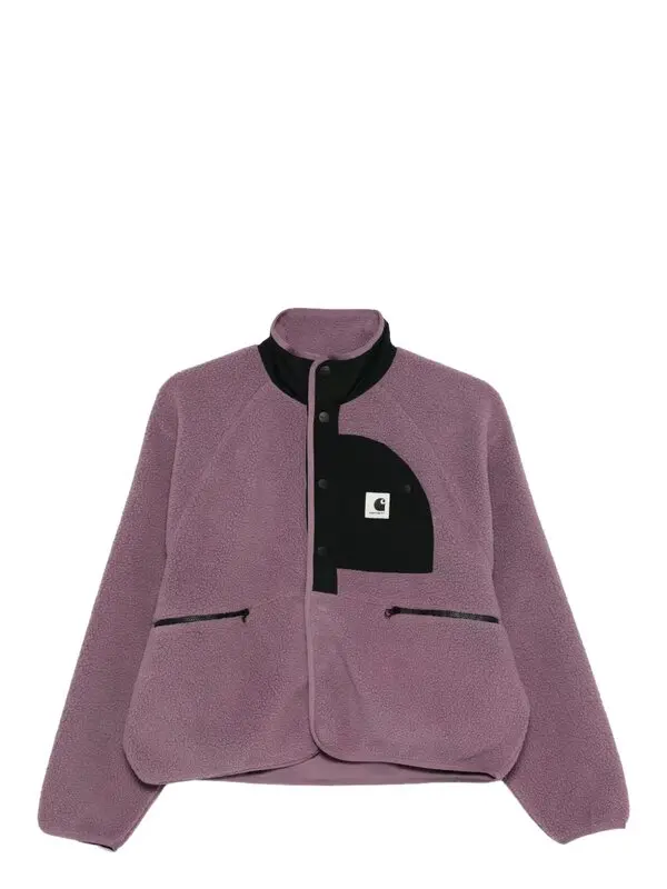 Carhartt Work In Progress Fleece Jacket With Logo Detail - Purple