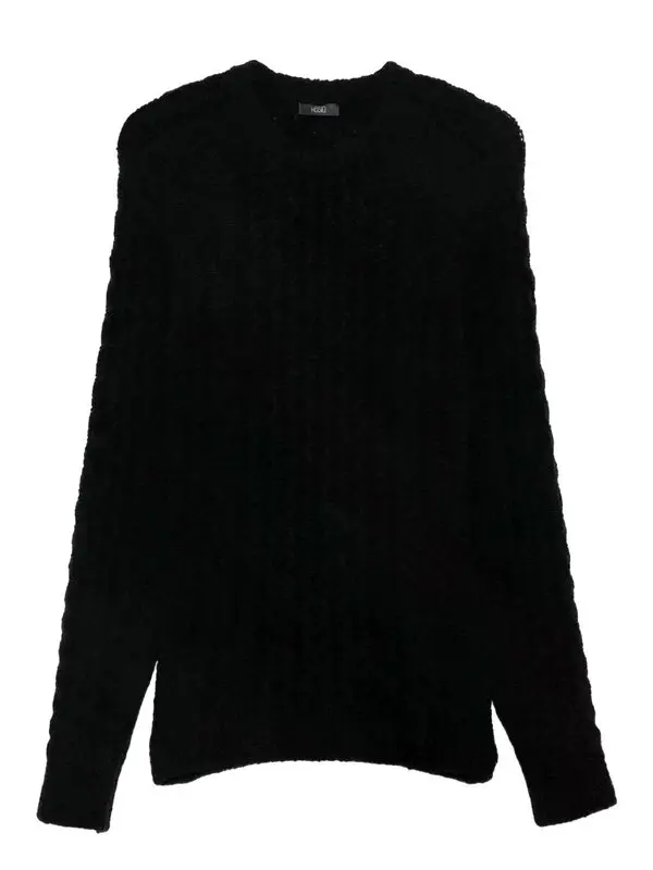 HOSIO Crew-neck Sweater - Black