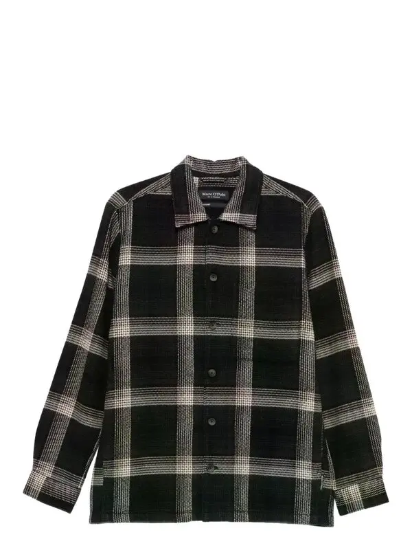 Marc O'polo Buttoned Check Overshirt - Black