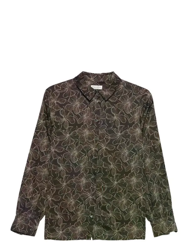 Marc O'polo Floral-pattern Shirt - Grey