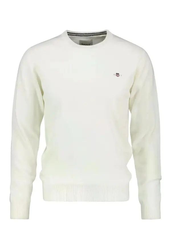 Gant Lambswool C-neck Sweater - White
