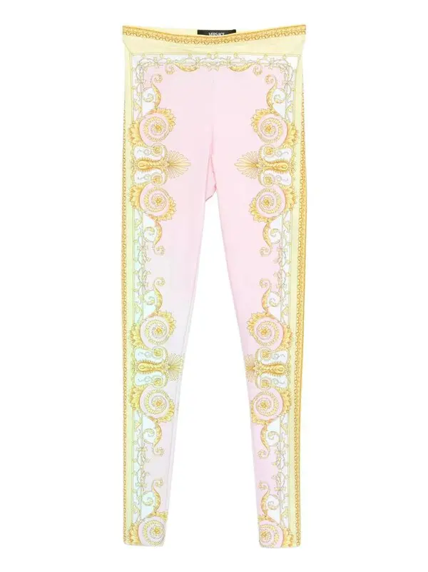 Versace Printed Leggings - Pink
