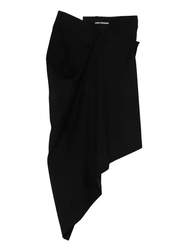 Junya Watanabe Asymmetric Draped Skirt - Black