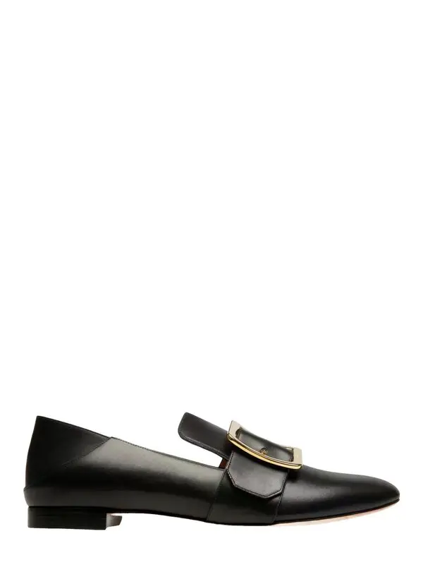 Bally Janelle Buckled Leather Mules - Black