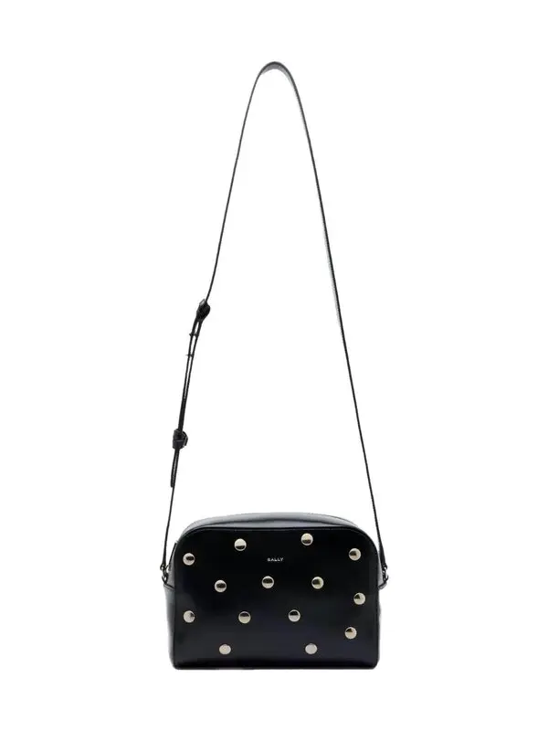 Bally Stud-embellished Leather Crossbody Bag - Black