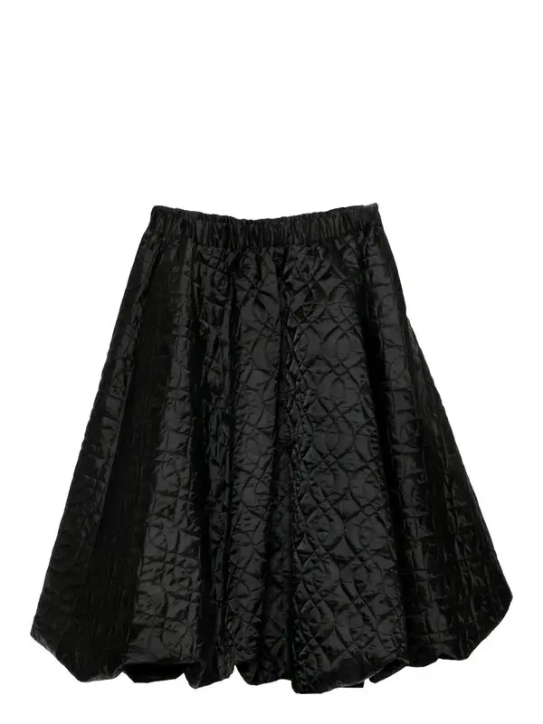 Noir Kei Ninomiya Twill Quilted Skirt - Black