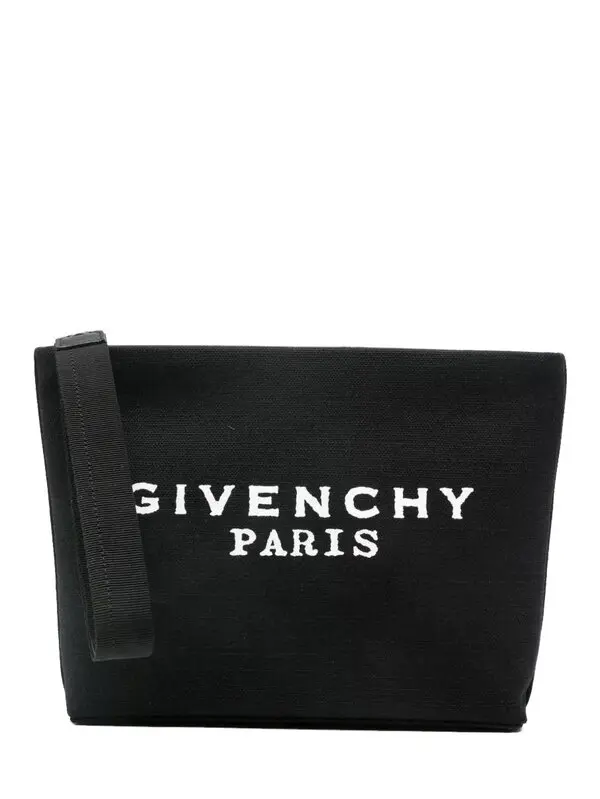 Givenchy Logo-lettering Clutch - Black