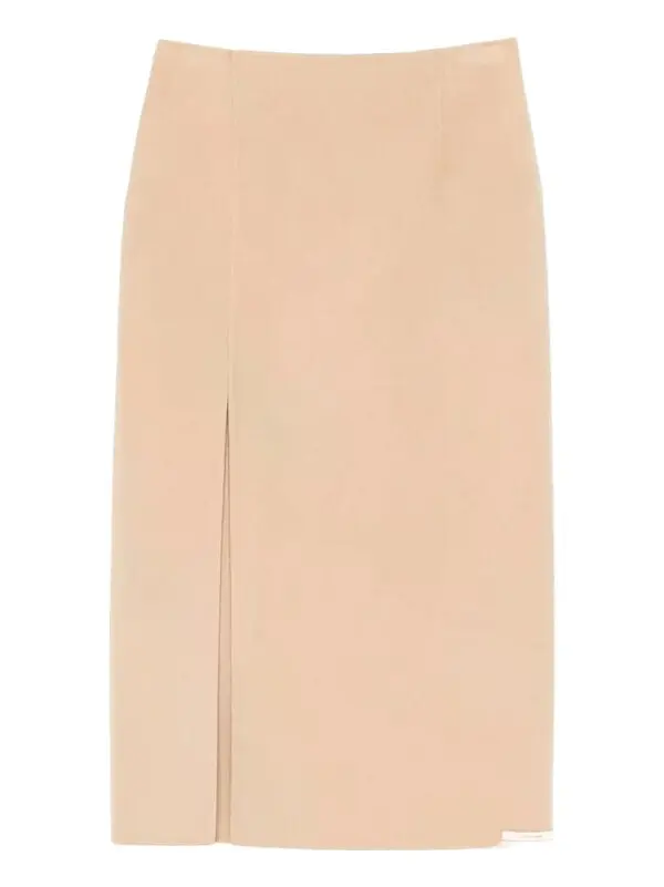 Sportmax Slit Pencil Skirt - Neutrals