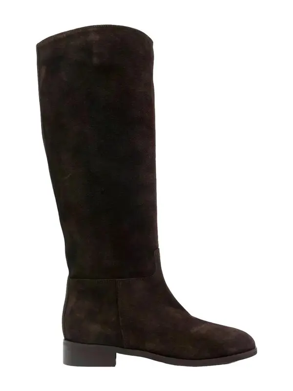 JULIE DEE Round-toe Boots - Brown