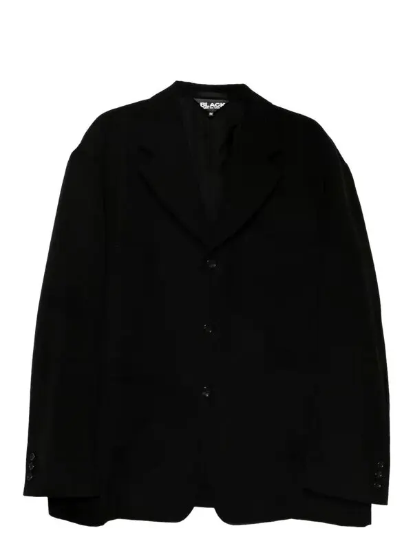 BLACK COMME DES GARÇONS Wool Gabardine Blazer - Black