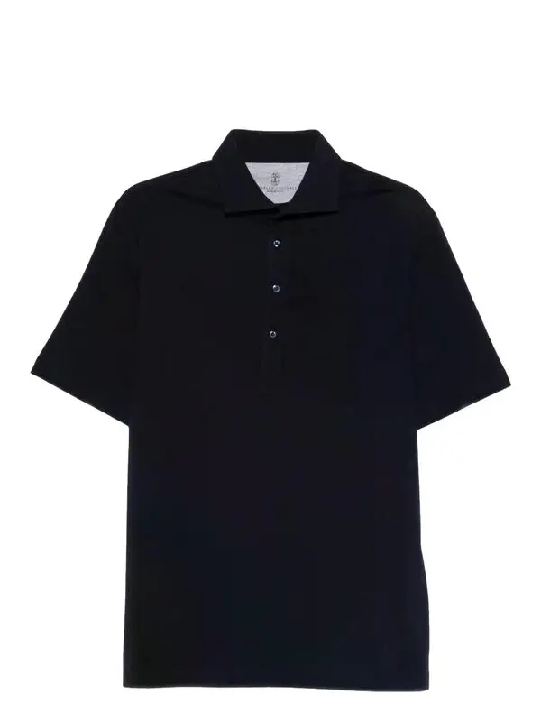 Brunello Cucinelli Button-up Polo Shirt - Blue