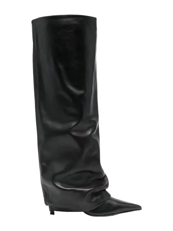 CASTAGNA Irina Point-toe Boots - Black