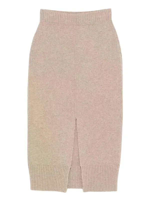 TELA Wool Midi Skirt - Neutrals