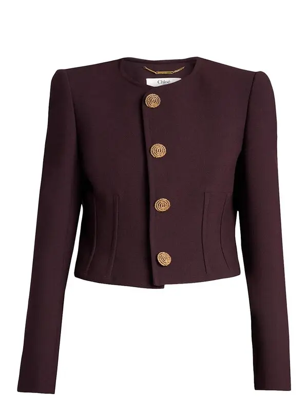 Chloé Wool Crepe Single-breasted Jacket - Obscure Purple