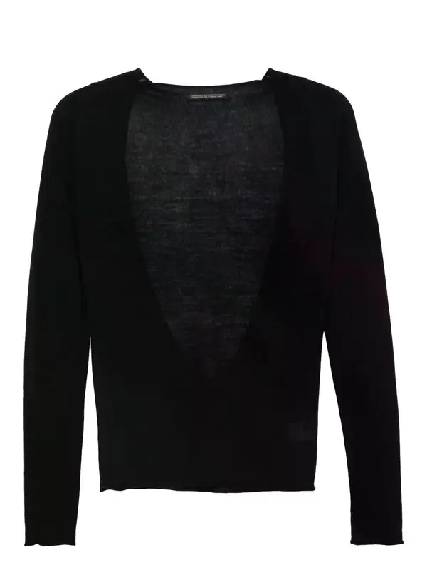 Yohji Yamamoto 2010s Fine-knit Top - Black