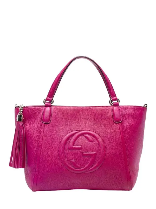 Gucci Small Leather Soho Cellarius Satchel - Pink